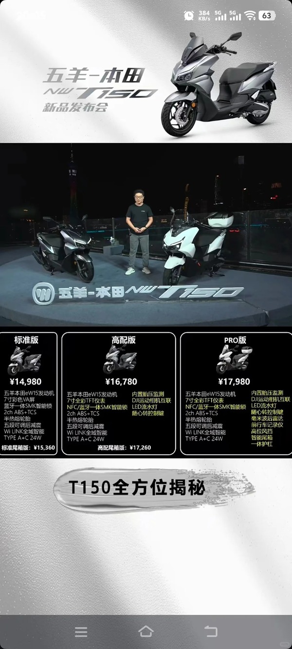 从 14980 到 17980 元，本田NWT 150 三版本配置大比拼，哪款戳中你？,摩托范